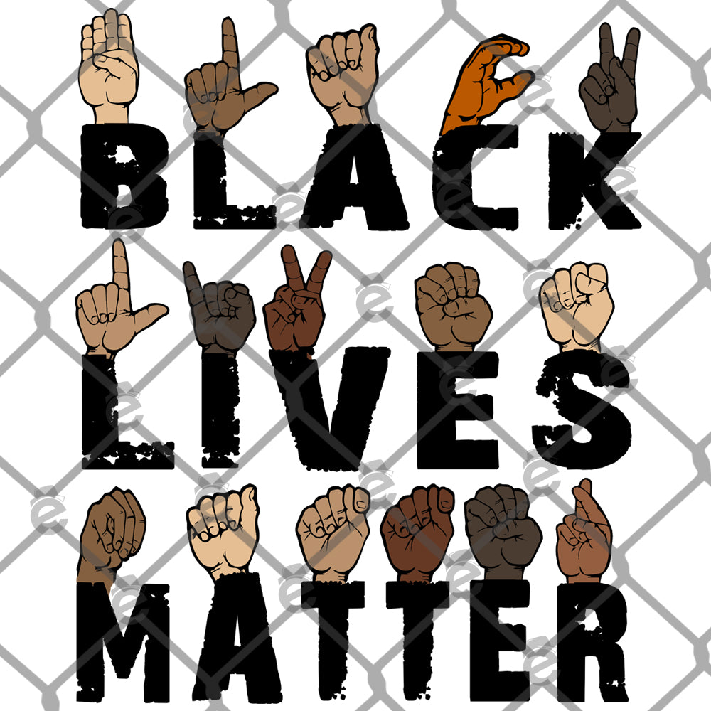 BLM Sign Language PNG SVG – eBoss 247