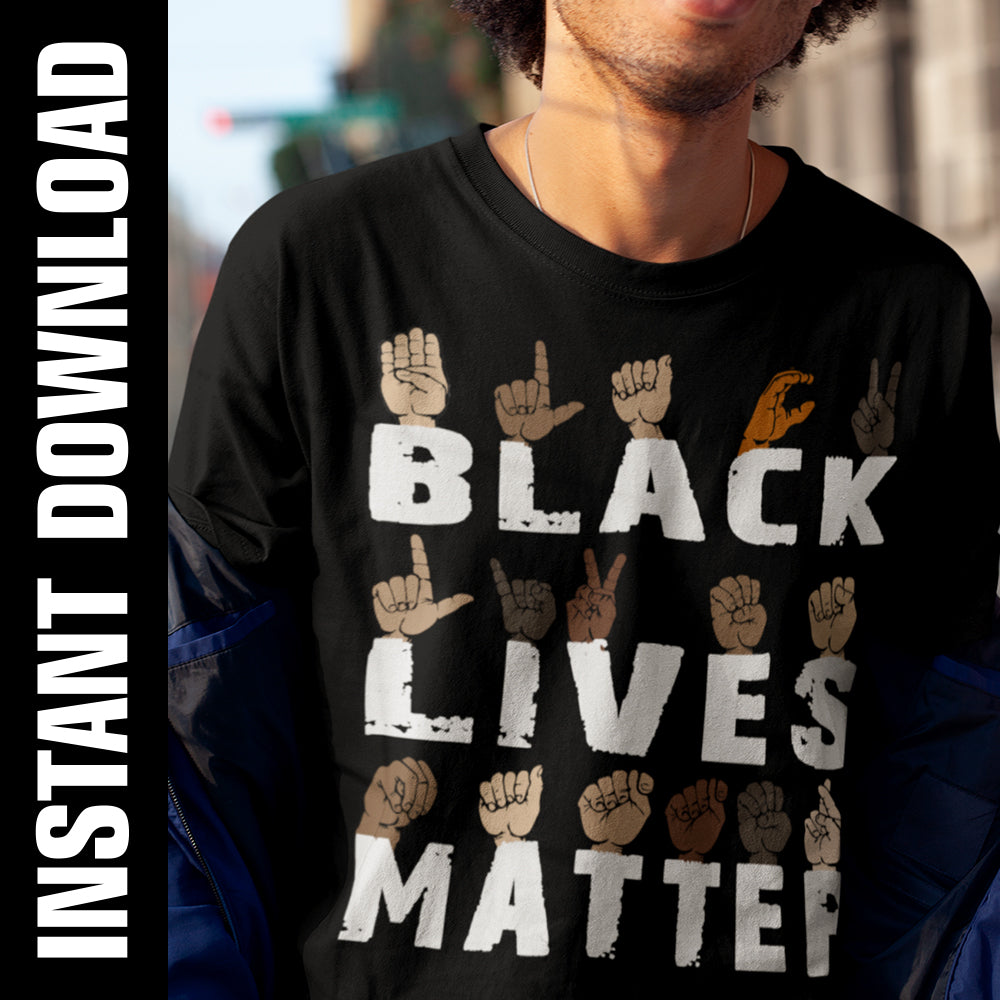 BLM Sign Language PNG SVG – eBoss 247
